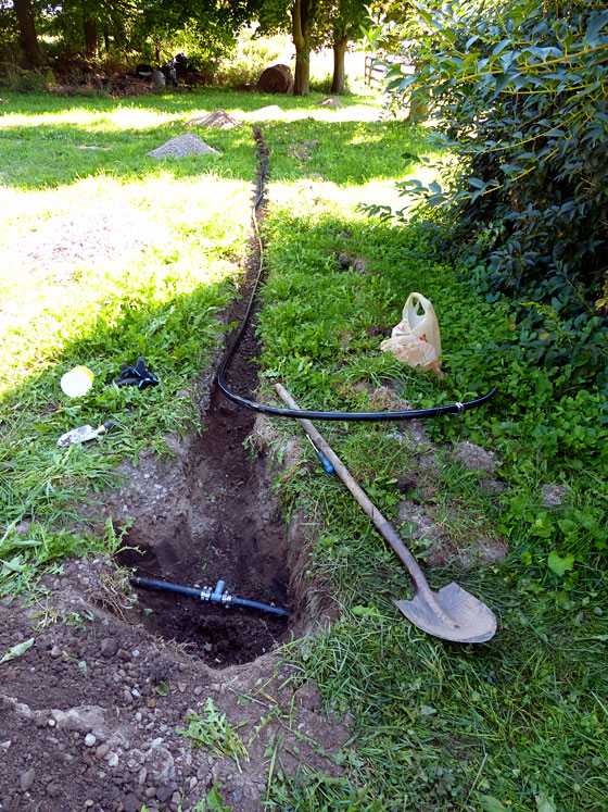 How we installed a waterline for the vegetable garden | Home on 129 Acres